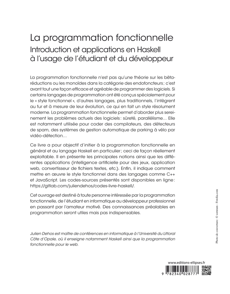 La programmation fonctionnelle - Introduction et applications en Haskell à l'usage de l'étudiant ...