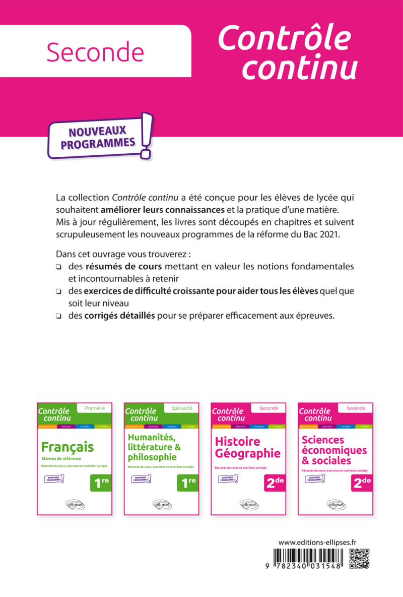 Français - 2de - nouveaux programmes