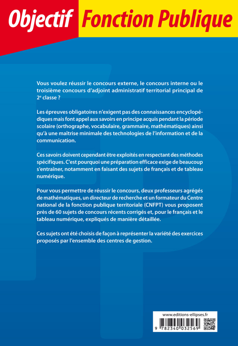 Annales corrigées du concours d'adjoint administratif territorial ...