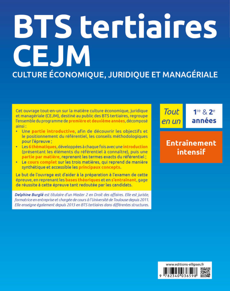 BTS tertiaires - CEJM - Culture économique, juridique et managériale