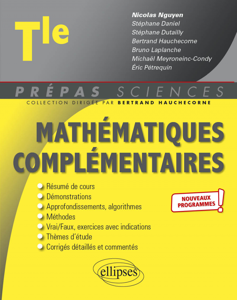 Mathématiques complémentaires - Terminale - nouveaux programmes