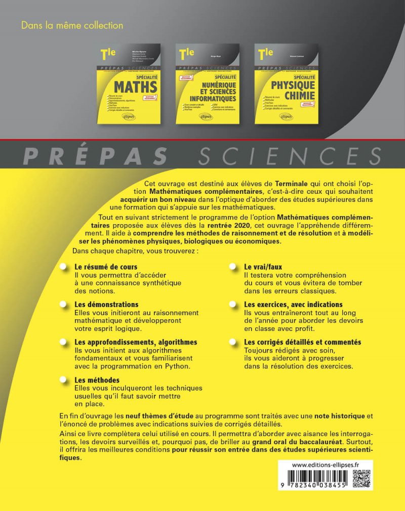 Mathématiques complémentaires - Terminale - nouveaux programmes