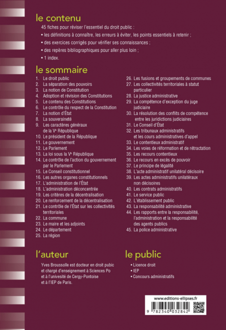 Fiches d'introduction au droit public