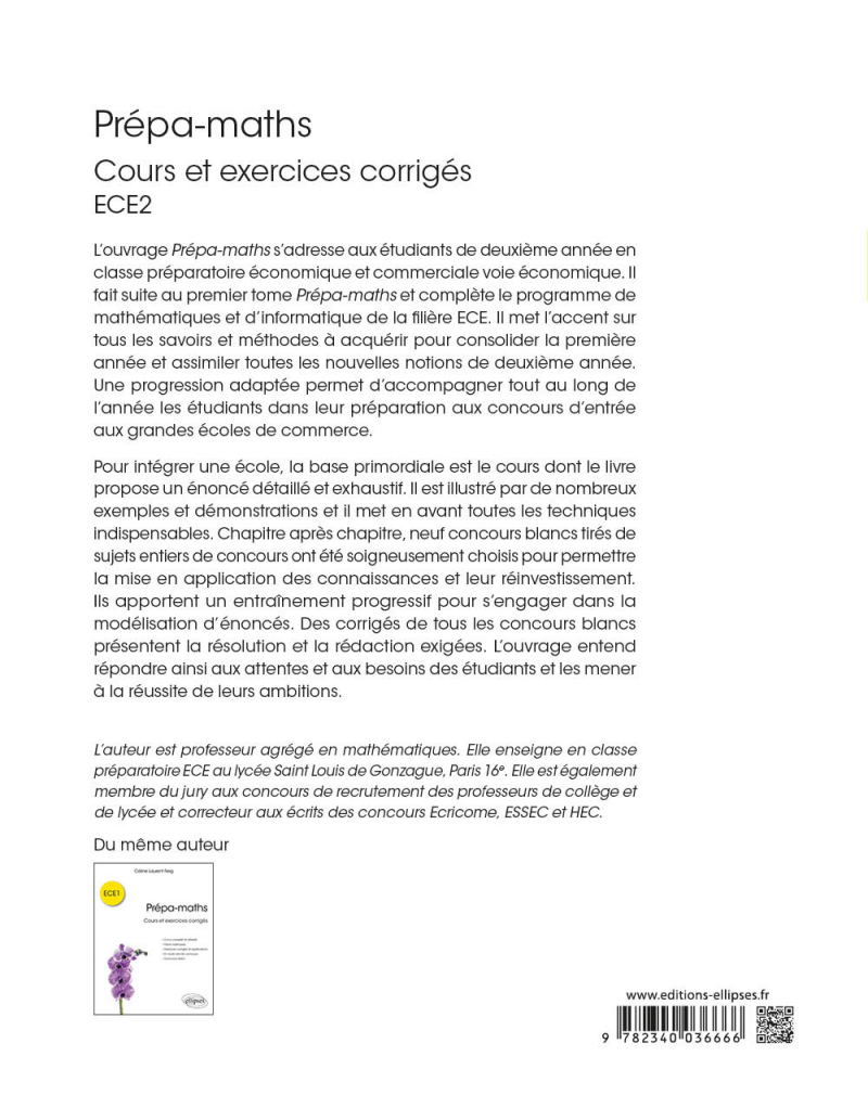 Prépa-maths - Cours et exercices corrigés ECE2