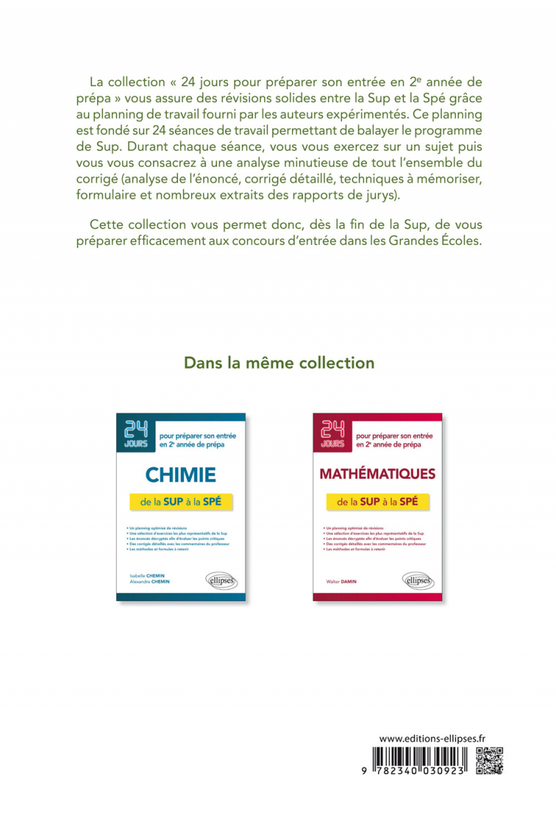 Physique de la Sup à la Spé - 24 jours pour préparer son entrée en 2e ...