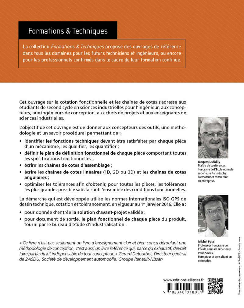 Cotation fonctionnelle, chaînes de cotes, optimisation des tolérances ...