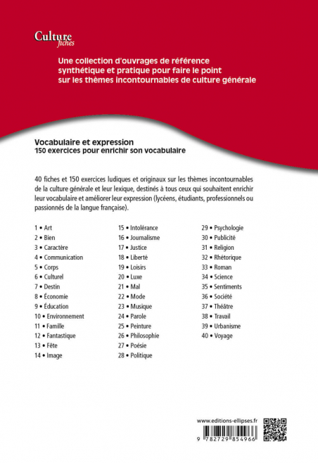 Vocabulaire et expression - 150 exercices pour enrichir son vocabulaire