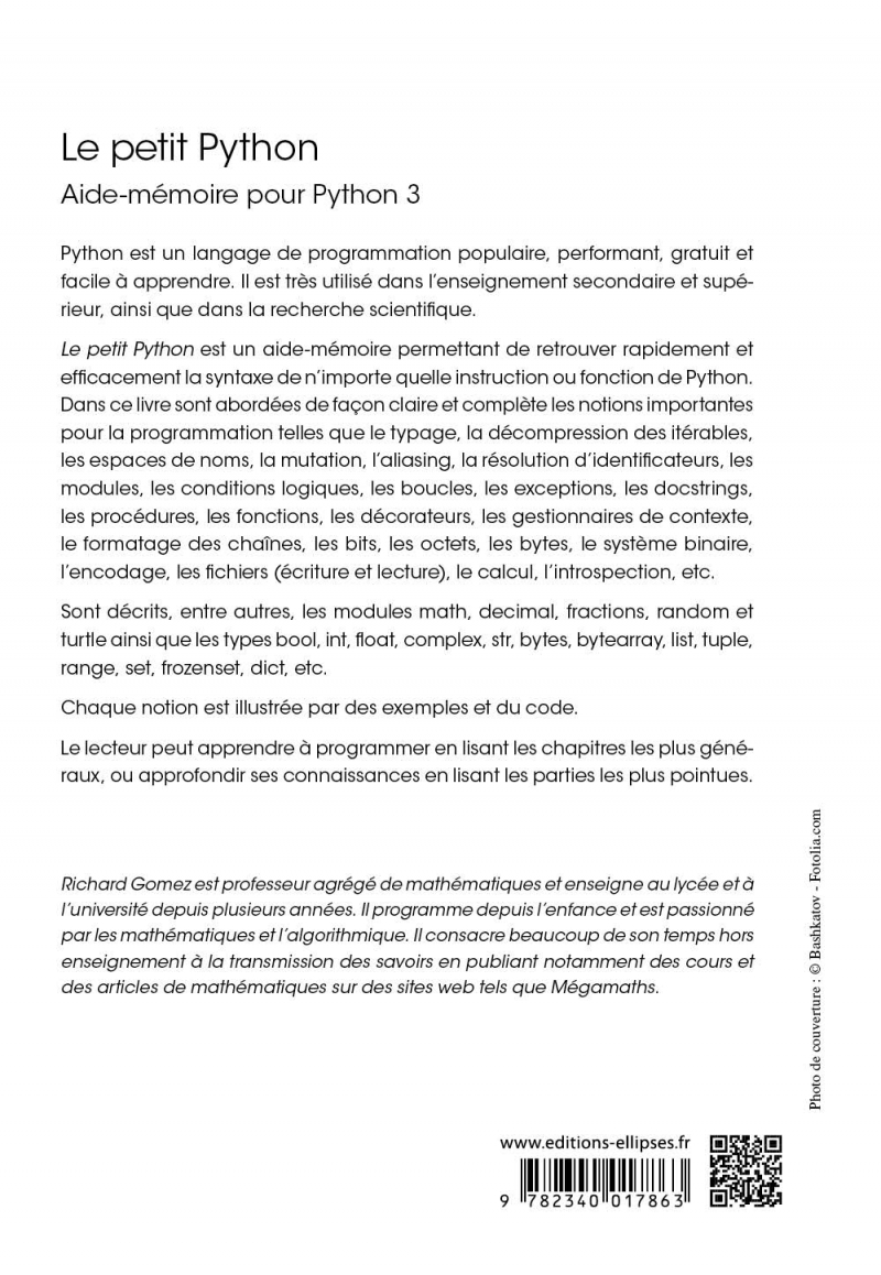 Le petit Python - Aide-mémoire pour Python 3