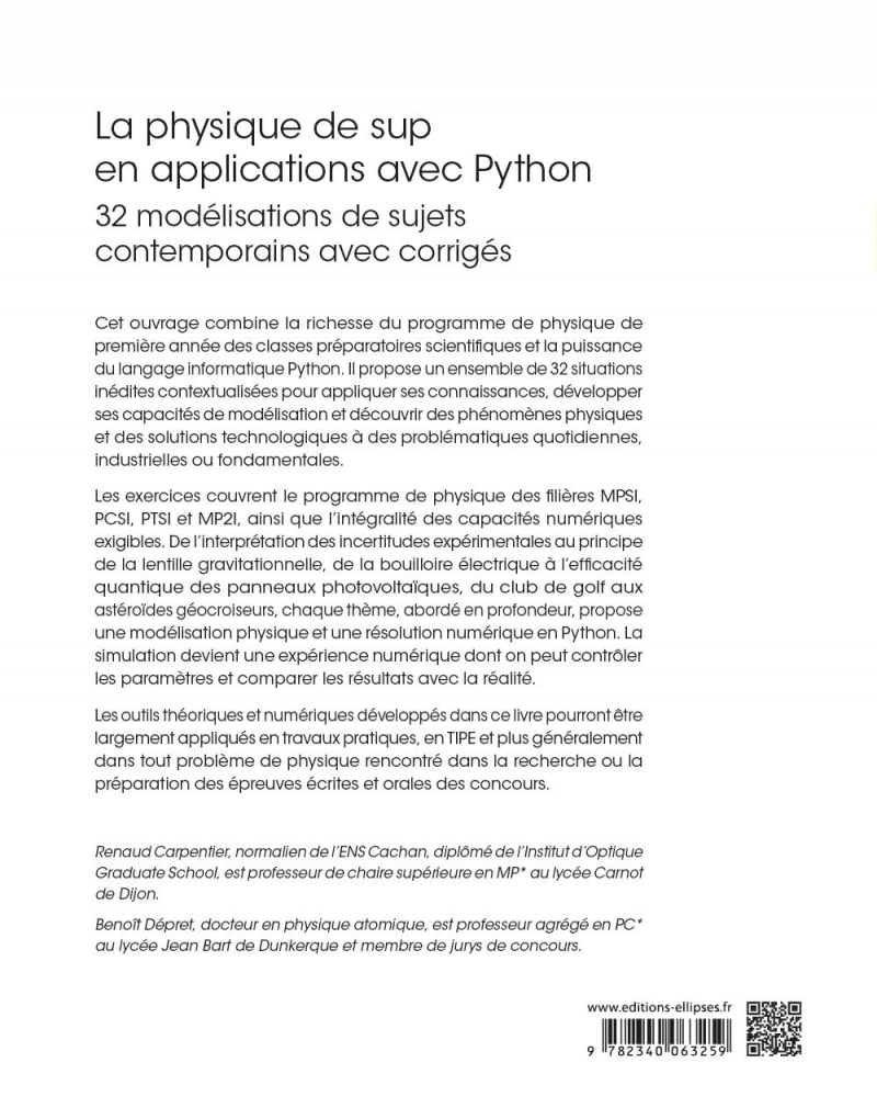 La physique de sup en applications avec Python - 32 modélisations de ...