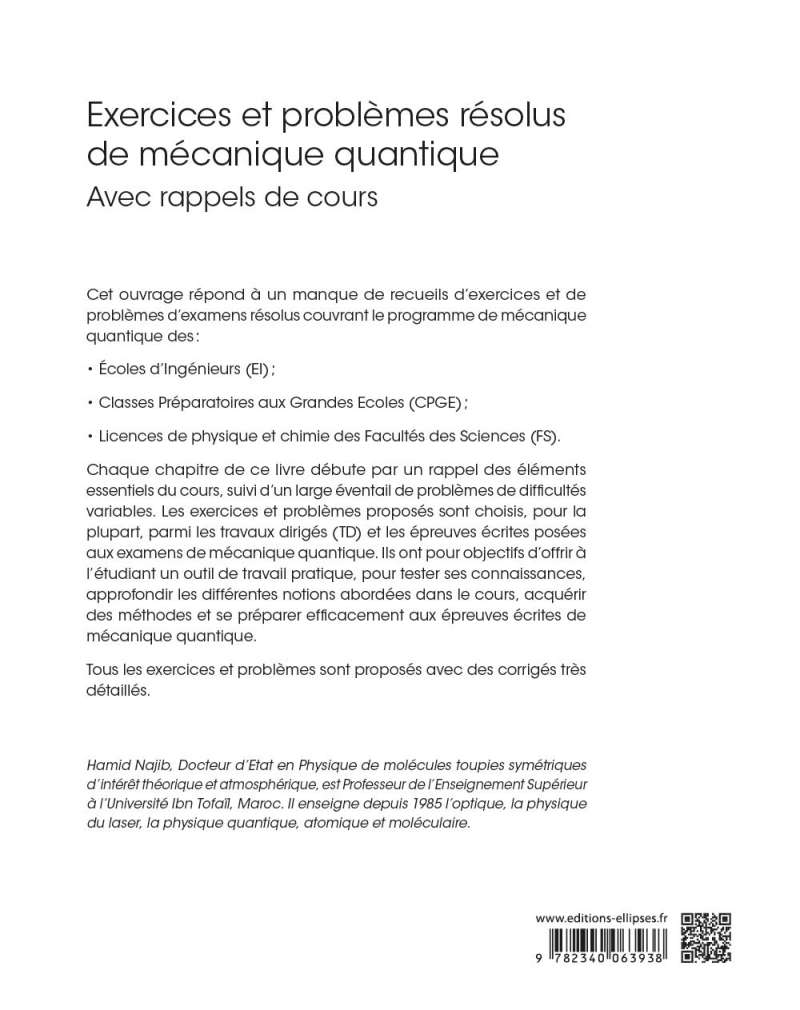 Exercices et problèmes résolus de mécanique quantique - Avec rappels de ...