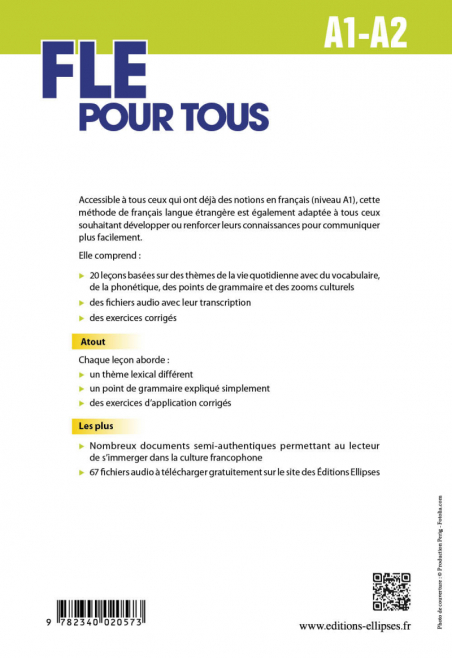 FLE pour tous. Méthode de français langue étrangère en 20 leçons avec ...