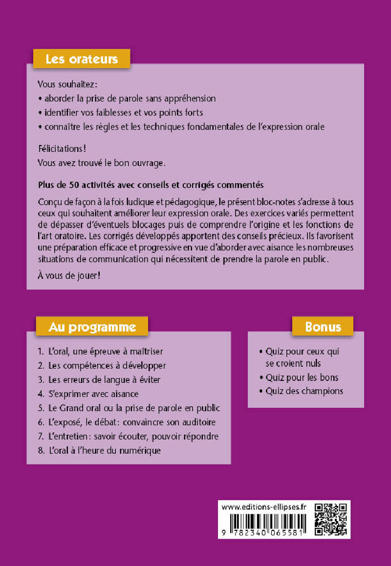 Tout sur l'expression orale - Plus de 40 fiches d'exercices corrigés et ...