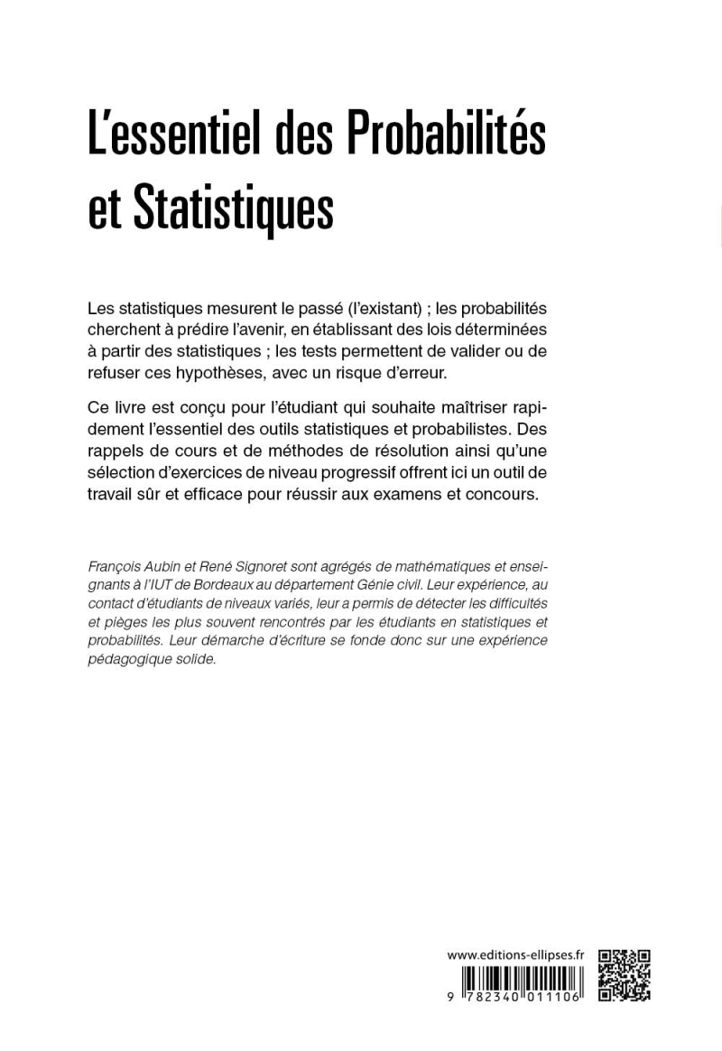 L'essentiel des Probabilités et Statistiques - Fiches, Méthodes ...