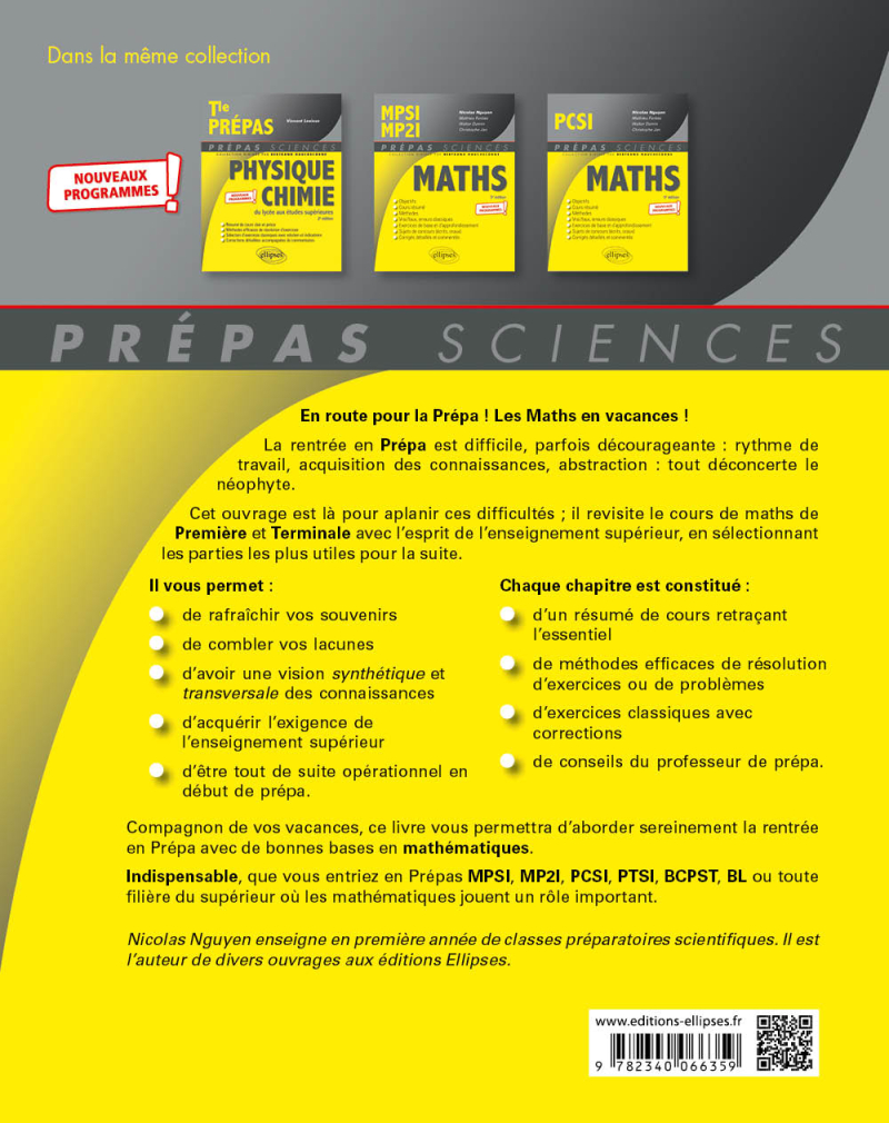 Mathématiques de la Terminale à la prépa scientifique - nouveaux ...