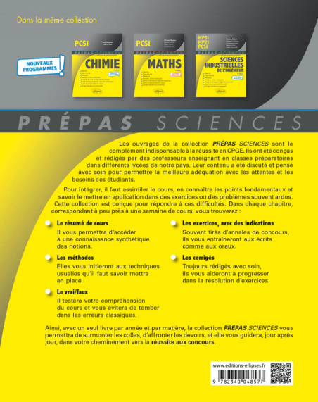 Physique PCSI - Programme 2021 - 5e édition