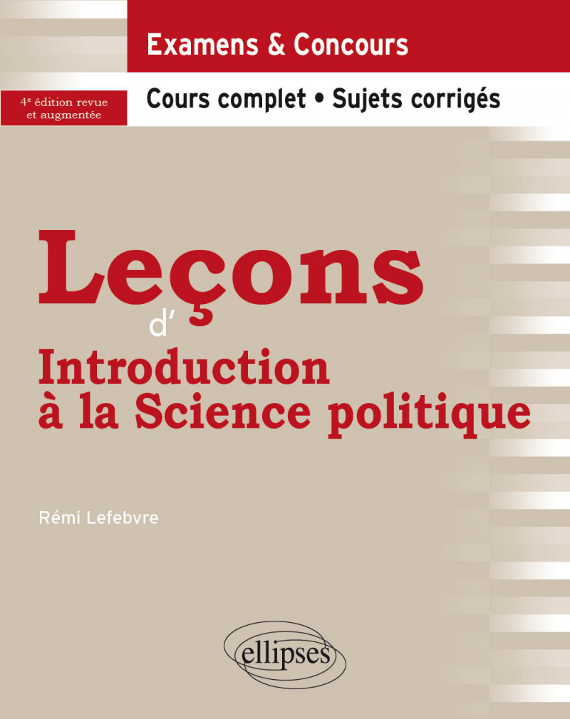 Leçons d'Introduction à la Science politique - À jour au 10 mai 2022 ...