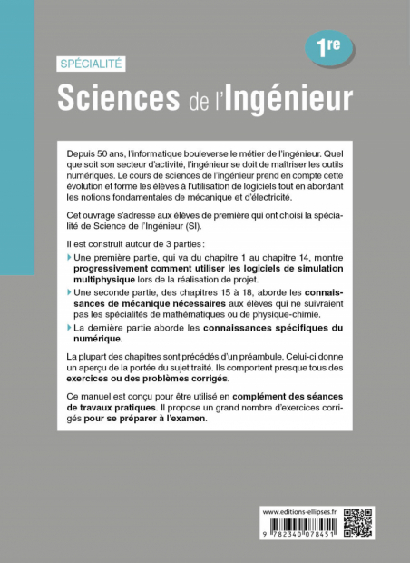 Spécialité Sciences de l'Ingénieur - Première - Cours, exercices et ...