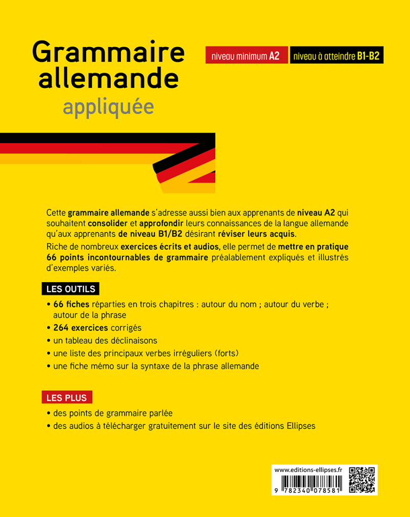 Grammaire allemande appliquée de A2 vers B1-B2 - 66 fiches pour ...