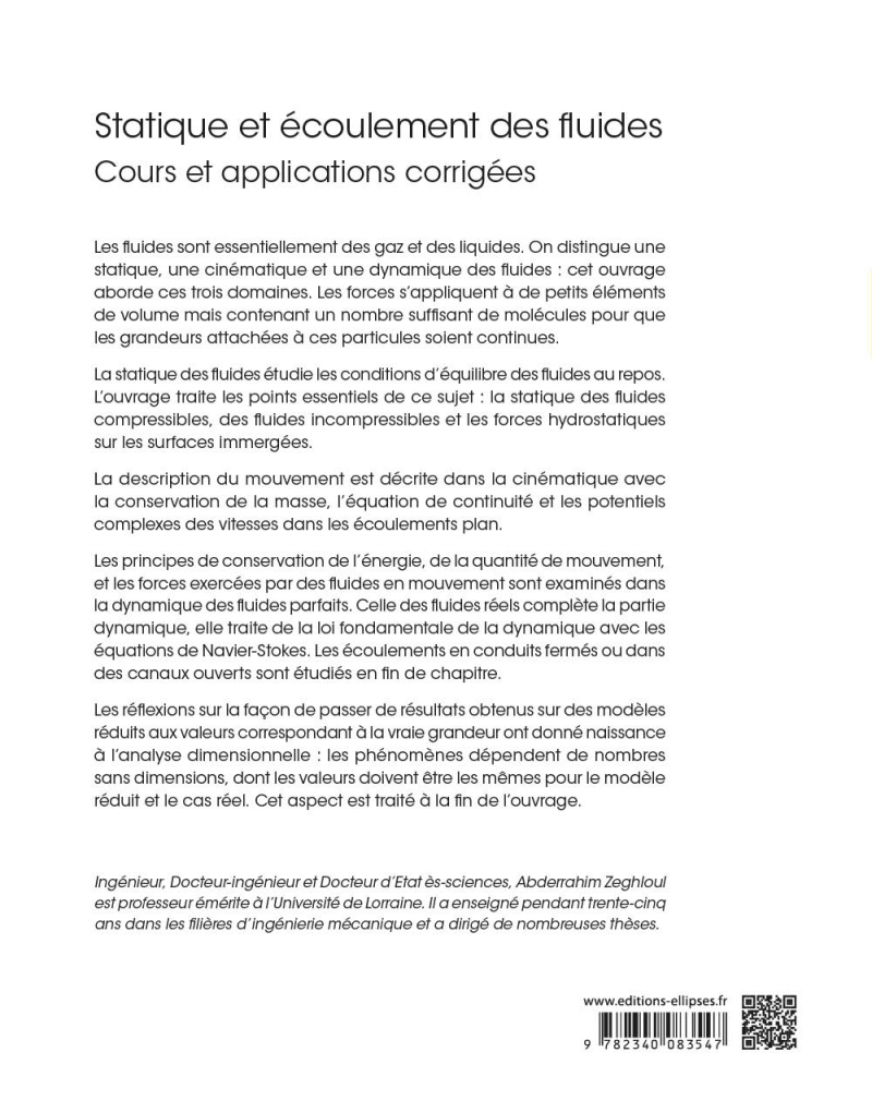 Statique et écoulement des fluides - Cours et applications corrigées