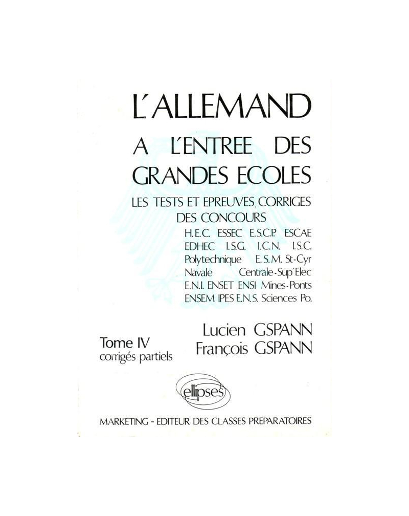 Allemand (L') - Epreuves 76 à 79, tome 4