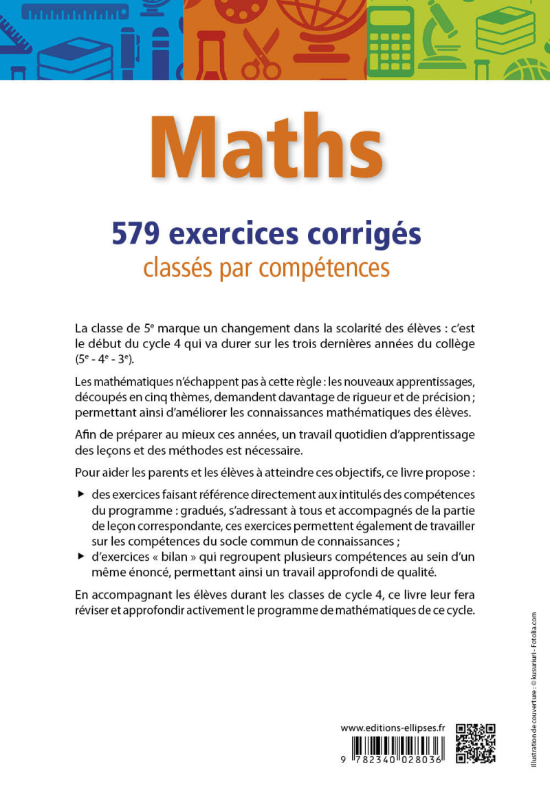 Maths - cycle 4 (5e, 4e et 3e) - 579 exercices corrigés classés par ...