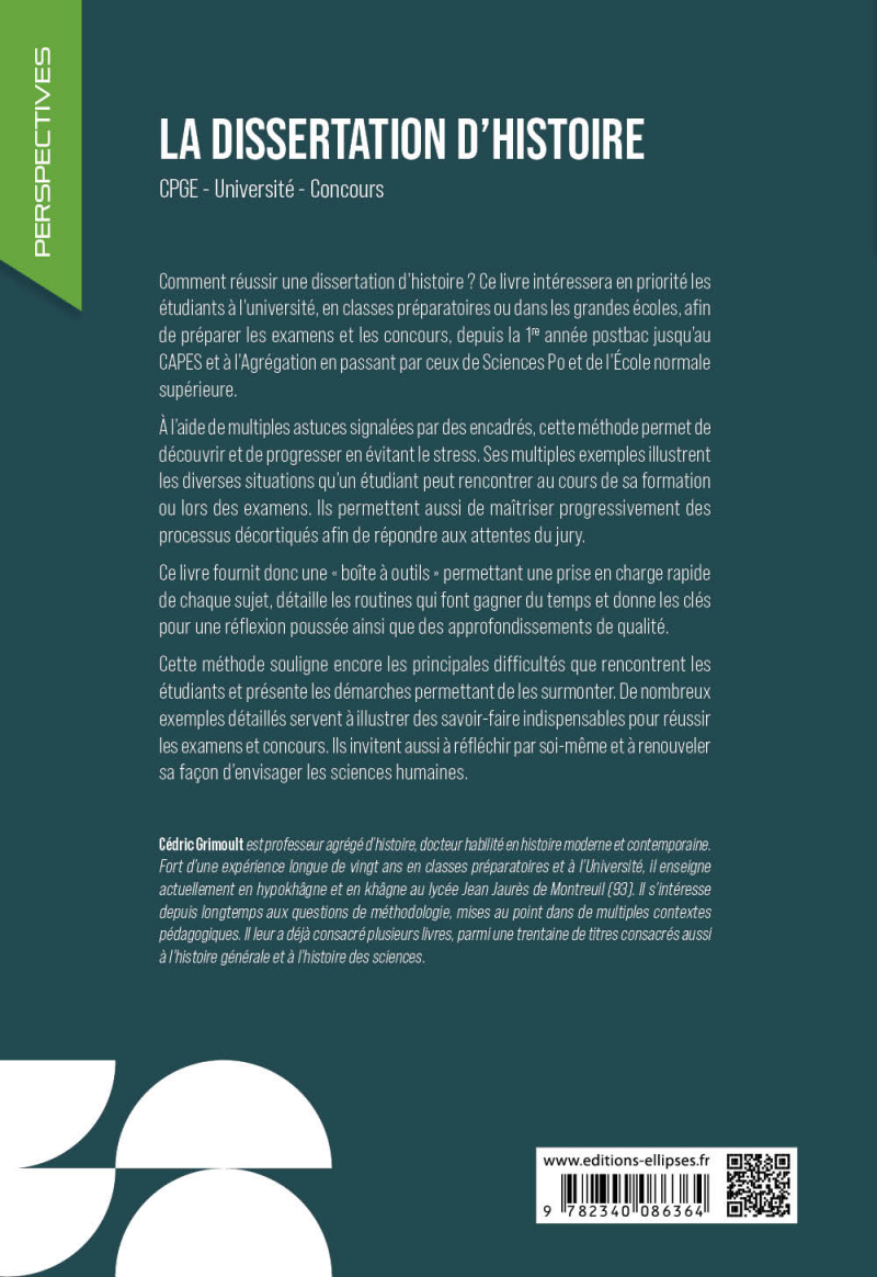 La dissertation d'histoire - CPGE, université, concours