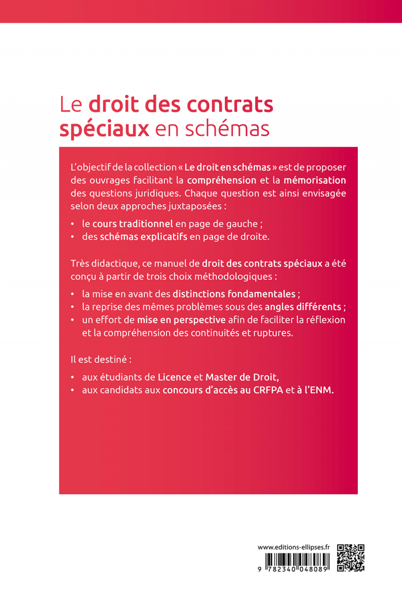 Le droit des contrats spéciaux en schémas