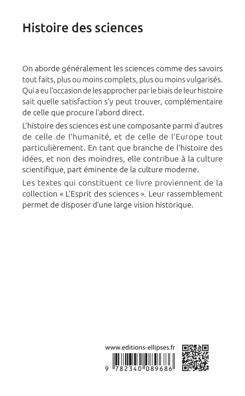 Histoire des sciences