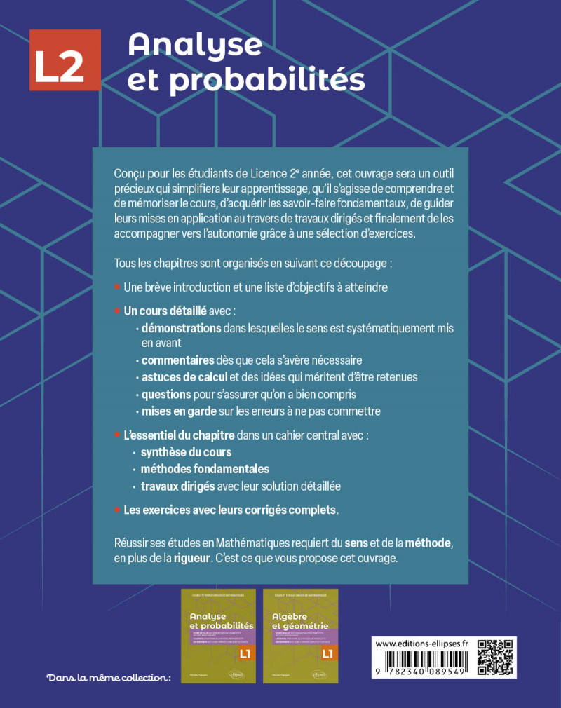Analyse et probabilités - Licence 2e année - Cours et travaux dirigés ...