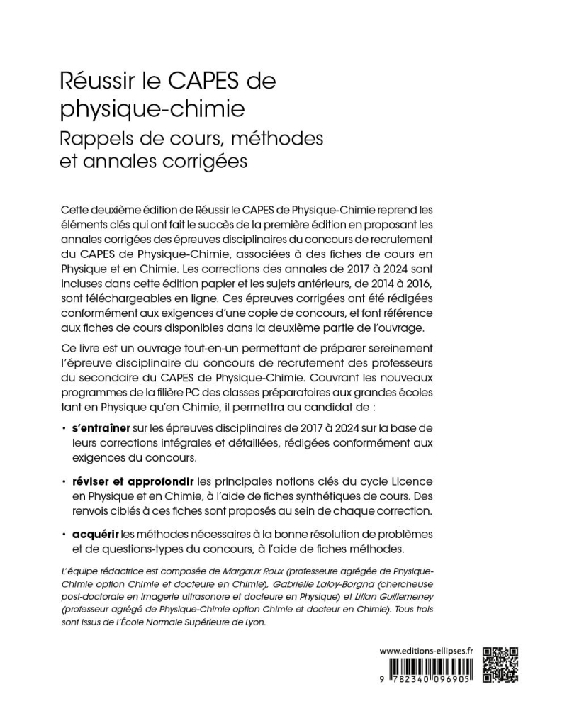 Réussir le CAPES de physique-chimie - Fiches de cours, méthodes et ...