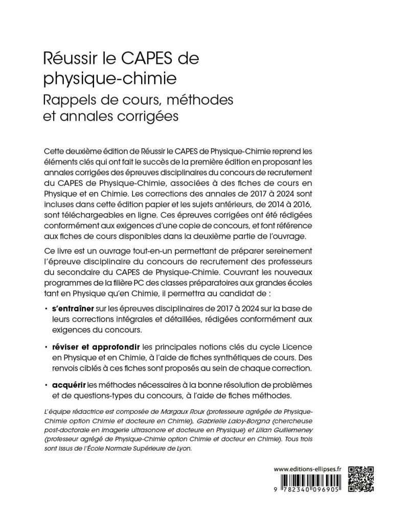 Réussir le CAPES de physique-chimie - Fiches de cours, méthodes et annales corrigées de 2017 à ...