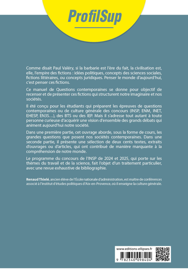 Grandes questions contemporaines - Comprendre et penser les débats d ...