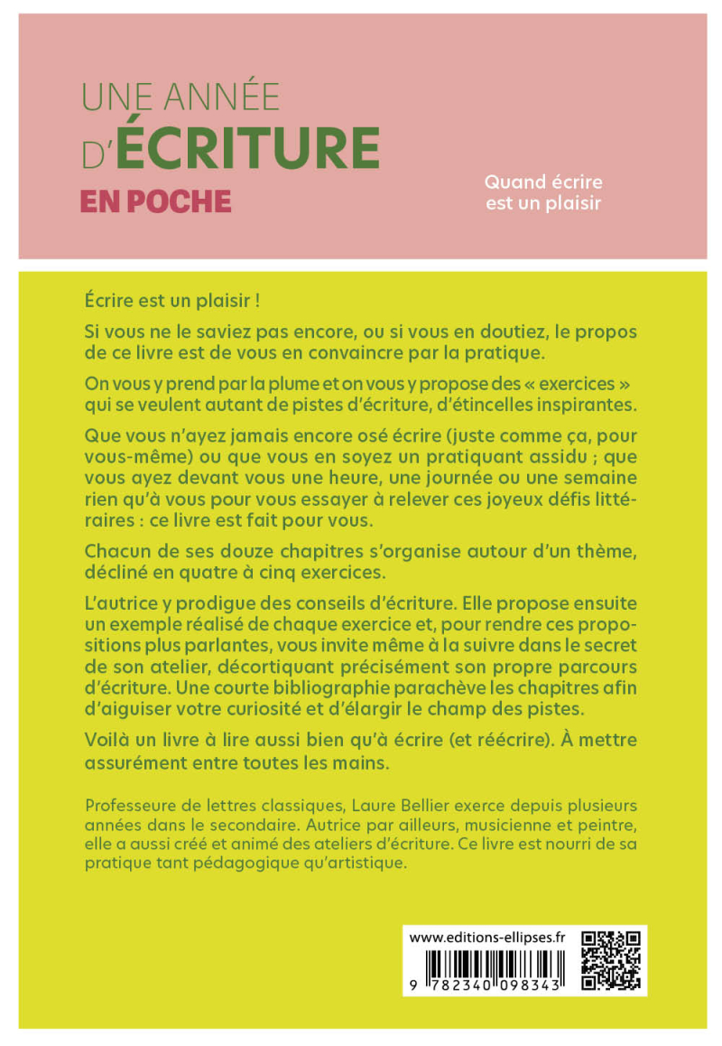 Une année d'écriture en poche - Quand écrire est un plaisir