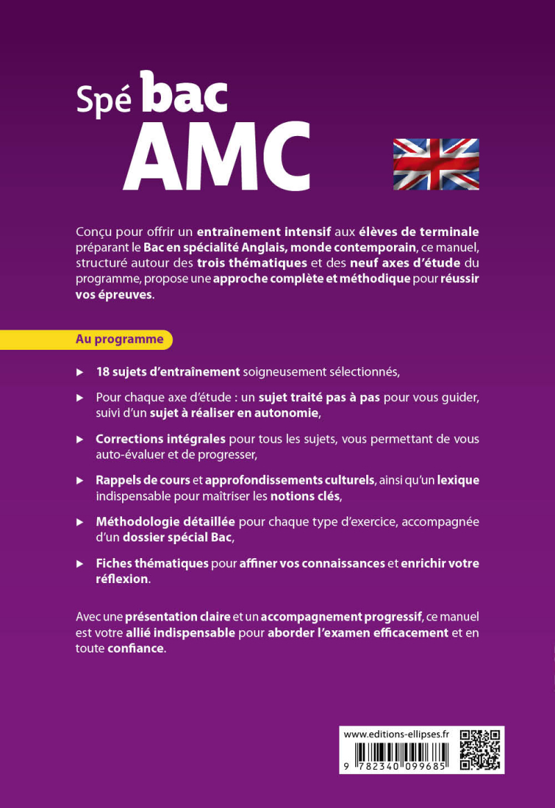 Spé BAC AMC - Tle (Terminale) - Anglais monde contemporain (spécialité) - Méthodes et 18 sujets ...