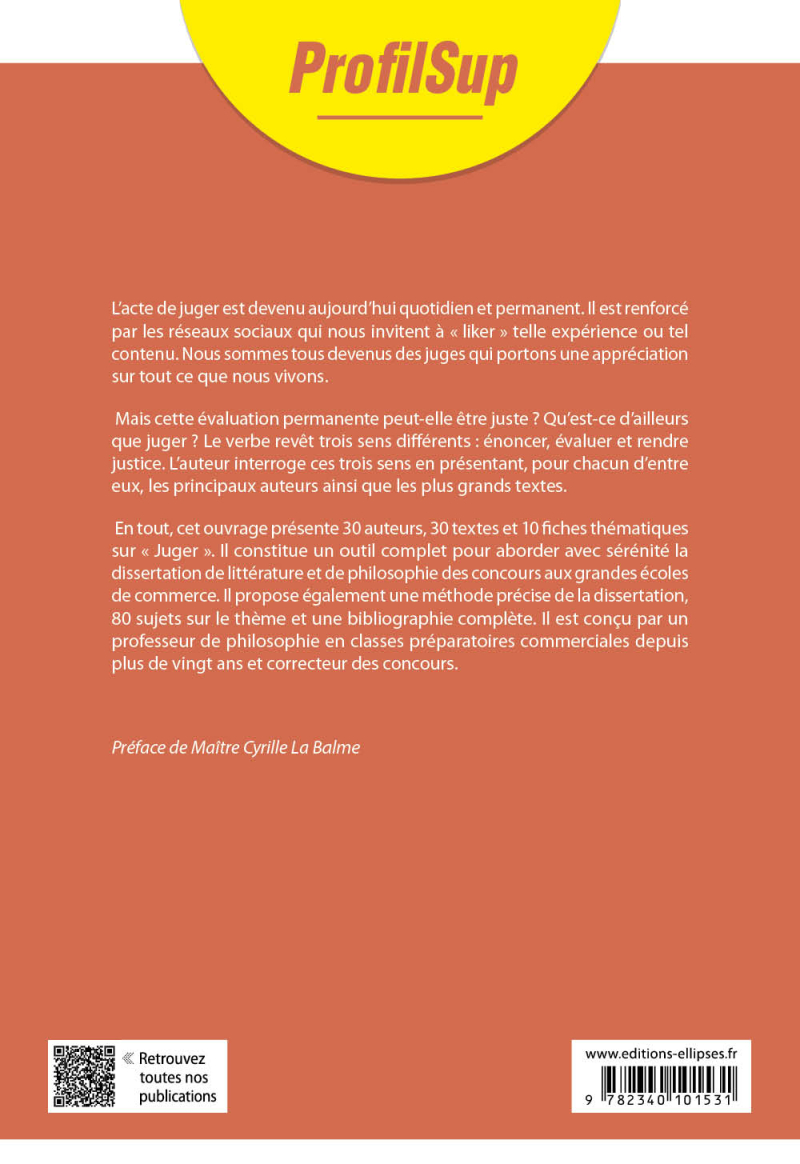 Littérature, philosophie. Prépa ECG. Thème concours 2026. Juger ...