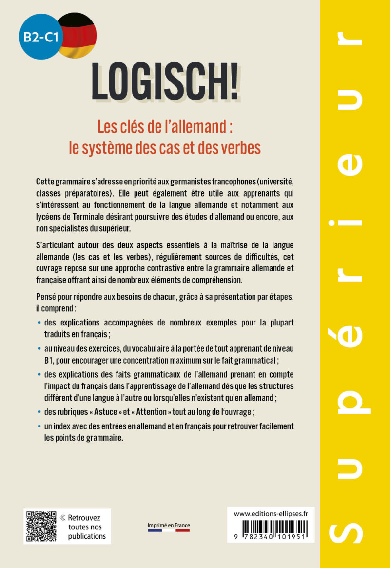 Logisch! B2-C1 - Les clés de l'allemand : le système des cas et des verbes