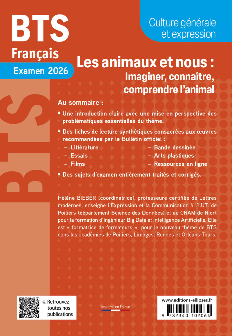 BTS Français. Culture générale et expression. Les animaux et nous ...