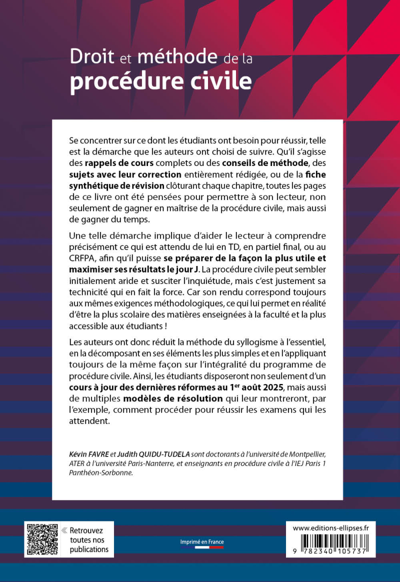 Droit et méthode de la procédure civile - Cours, exercices et conseils : tout pour réussir ses TD