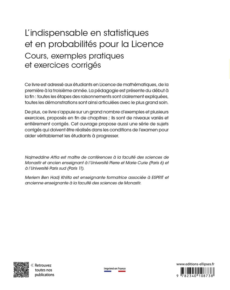 L’indispensable en statistiques et en probabilités pour la Licence ...