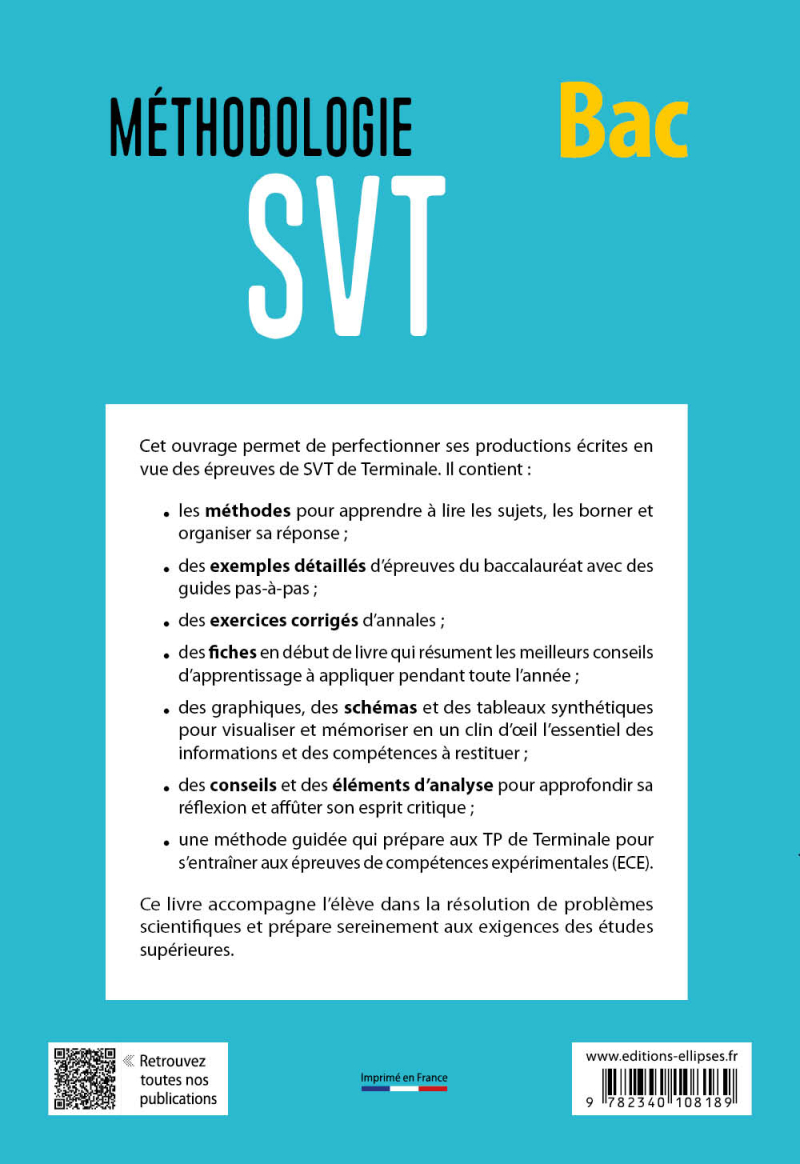 Méthodologie SVT Tle - Le guide pas à pas pour réussir le bac