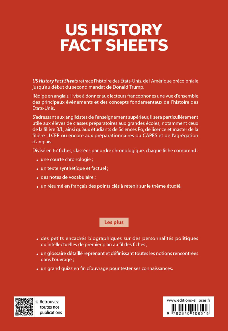 US History Fact Sheets - Histoire des Etats-Unis en fiches - From the ...